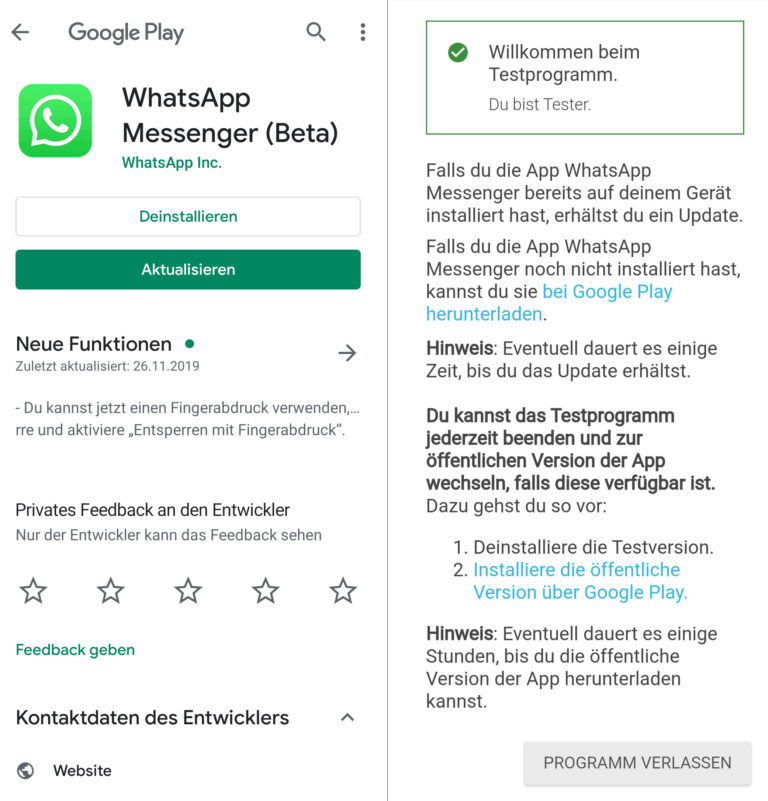 WhatsApp-Beta-Tester – Maximale Test-Nutzerzahl scheinbar erreicht