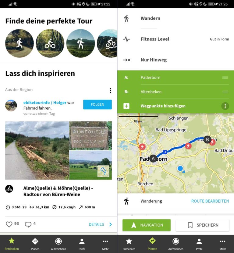 Mit Wander-App zum Ziel – Diese Apps zeigen Ihnen den Weg